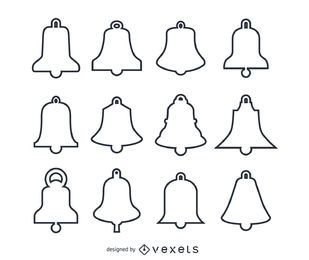 12 Bell Icon Illustration Set Vector Download