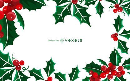 Christmas Mistletoe Frame Background Vector Download