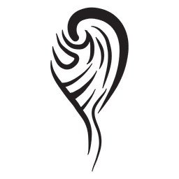 Tribal Single Wing Pinstripe Transparent PNG & SVG Vector