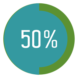 50 Percent Progress Tag PNG & SVG Design For T-Shirts