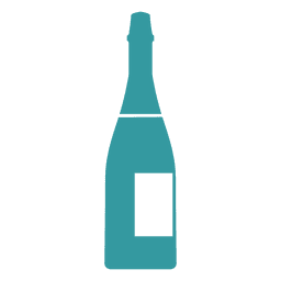 Diseño PNG Y SVG De Botella De Champagne Azul Para Camisetas