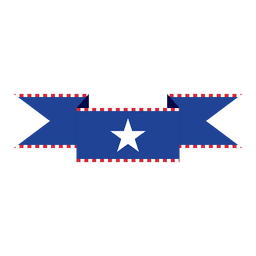 Blue Usa Flag Ribbon PNG & SVG Design For T-Shirts