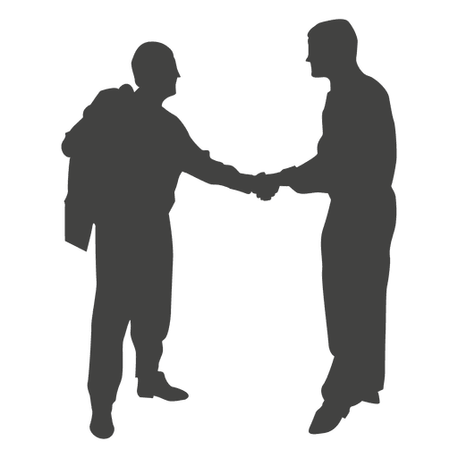 Businessmen casual meeting silhouette - Transparent PNG & SVG vector file Businessmen casual meeting silhouette - Transparent PNG & SVG vector file