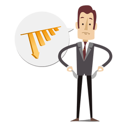 Failure Businessman Cartoon Bubble PNG & SVG Design For T-Shirts