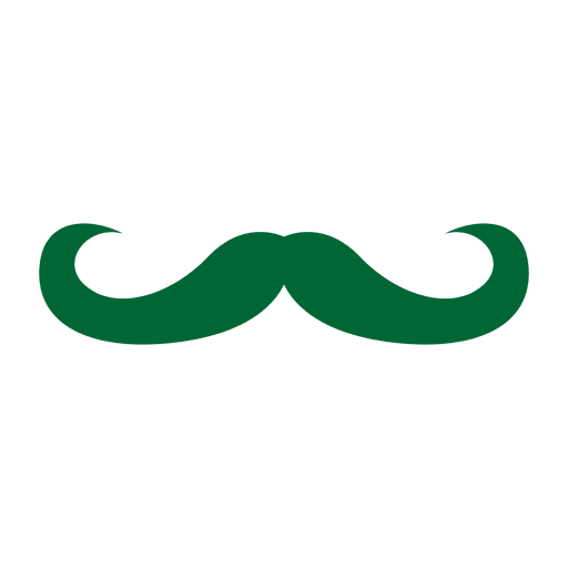 Green st patrick mustache - Transparent PNG & SVG vector file