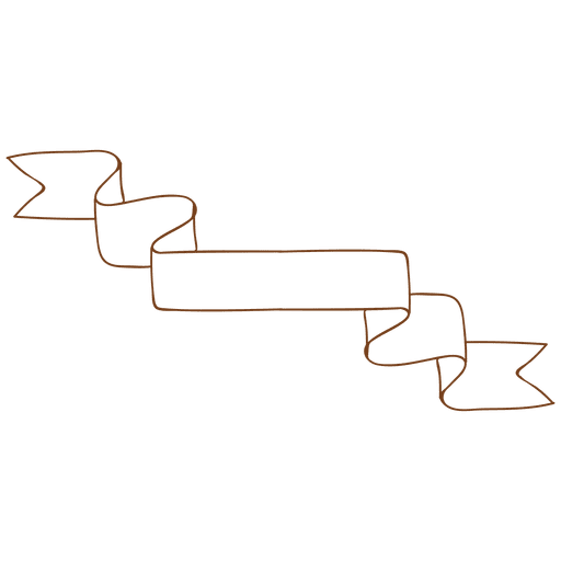 Hand drawn line ribbon - Transparent PNG & SVG vector file