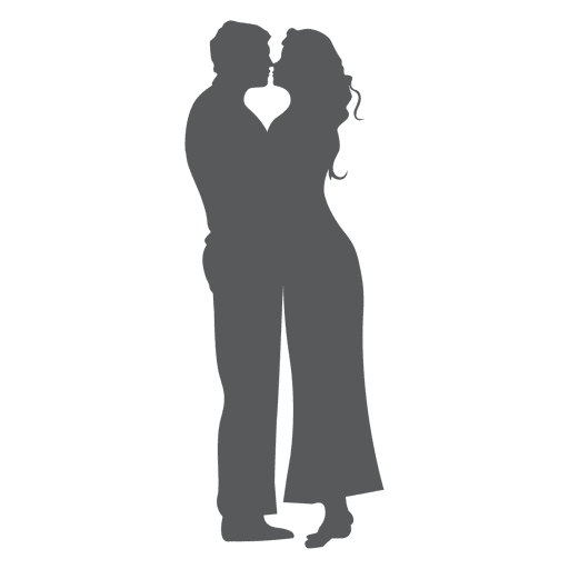 Happy couple silhouette - Transparent PNG & SVG vector file