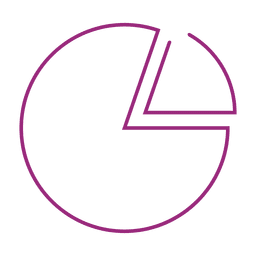 Purple Pie Chart Line Icon.svg PNG & SVG Design For T-Shirts