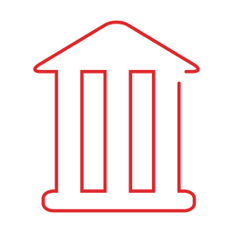 Red Bank Building Line Icon.svg PNG & SVG Design For T-Shirts