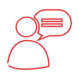 Red User Bubble Line Icon.svg PNG & SVG Design For T-Shirts