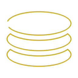 Yellow Circle Stack Line Icon.svg PNG & SVG Design For T-Shirts