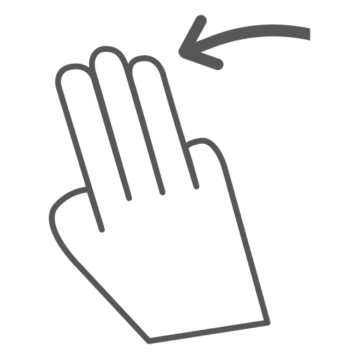 3x swipe left gesture icon - Transparent PNG & SVG vector file
