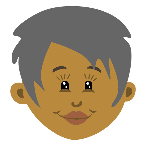 Black female head cartoon - Transparent PNG & SVG vector file