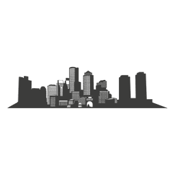 Diseño PNG Y SVG De Silueta Del Horizonte De Boston Para Camisetas