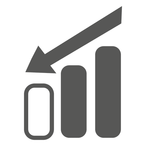 Decreasing graph arrow direction arrow - Transparent PNG & SVG vector file