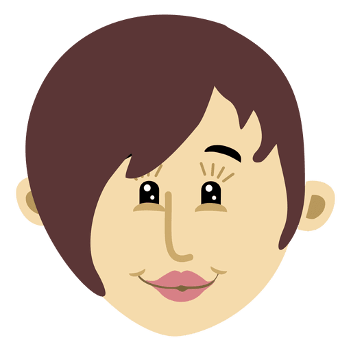 Personaje femenino de cabeza de dibujos animados - Descargar PNG/SVG ...