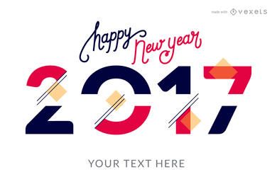 Colorful 2017 sticker sign - Vector download