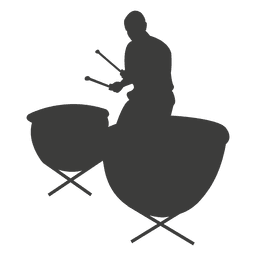 Diseño PNG Y SVG De Silueta De Jugador De Timbales Para Camisetas