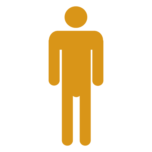 Male yellow symbol infographic - Transparent PNG & SVG vector file