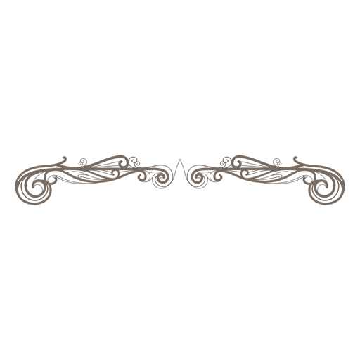 Retro swirls divider - Transparent PNG & SVG vector file