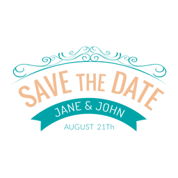 Save The Date Emblem 4 Transparent PNG & SVG Vector