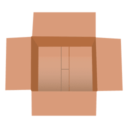 Top View Cardboard Package PNG & SVG Design For T-Shirts