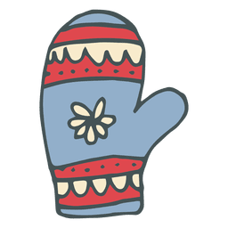 Mitten Hand Drawn Cartoon Icon 19 PNG & SVG Design For T-Shirts