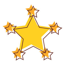 Multi Star Cartoon 02 PNG & SVG Design For T-Shirts