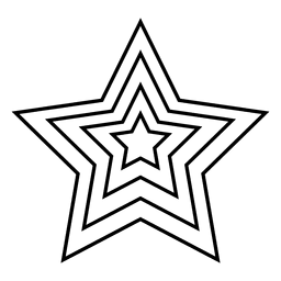 Multi Star Stroke Icon Logo PNG & SVG Design For T-Shirts