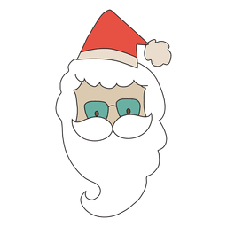 Santa Head Cartoon Icon 31 PNG & SVG Design For T-Shirts