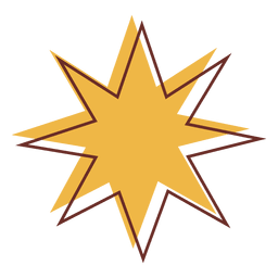 Sharp Star Cartoon 02 PNG & SVG Design For T-Shirts