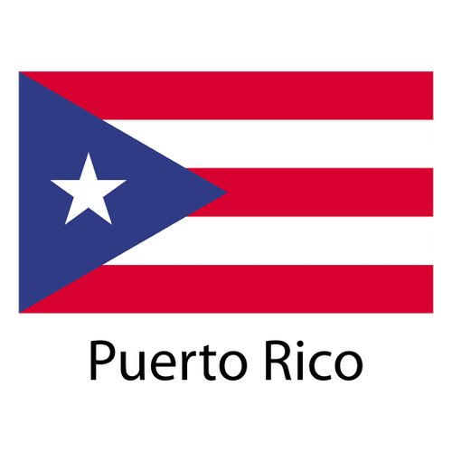 Puerto Rico Flag Logo PUERTO RICO BLACK FLAG, PR STICKER DECAL,