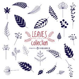 Hand Drawn Leaves Collection Vector Download