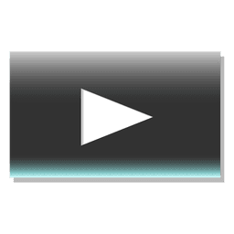 Play Button Rectangle Icon PNG & SVG Design For T-Shirts