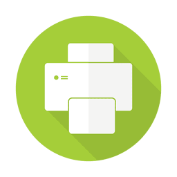 Printer Sign With Round Background PNG & SVG Design For T-Shirts