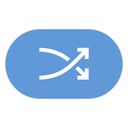 Shuffle Button Flat Icon PNG & SVG Design For T-Shirts