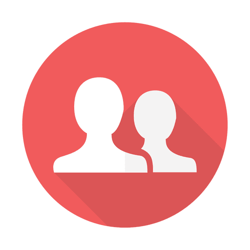 Users sign red - Transparent PNG & SVG vector file