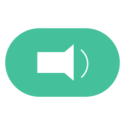 Simple Green Volume Button Flat Icon PNG & SVG Design For T-Shirts