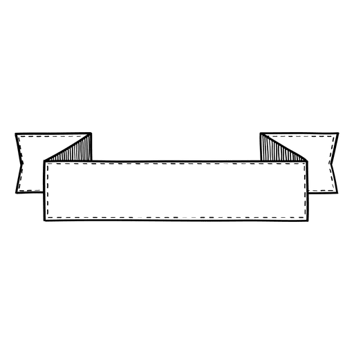 Doodle folded ribbon - Transparent PNG & SVG vector file