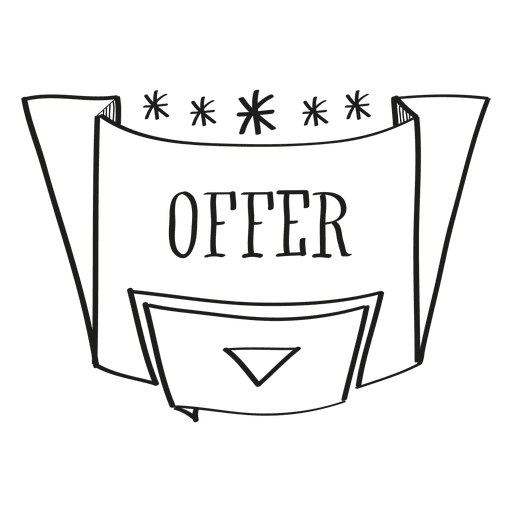 Hand drawn offer badge - Transparent PNG & SVG vector file