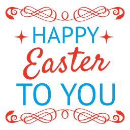 Happy Easter Label Decoration PNG & SVG Design For T-Shirts