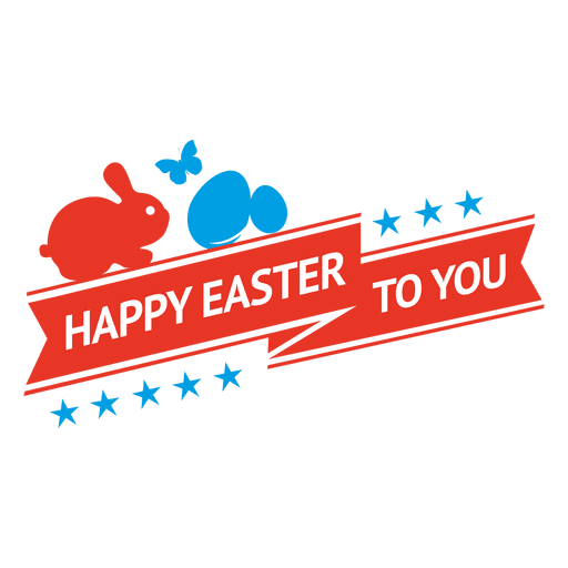 Happy easter ribbon - Transparent PNG & SVG vector file