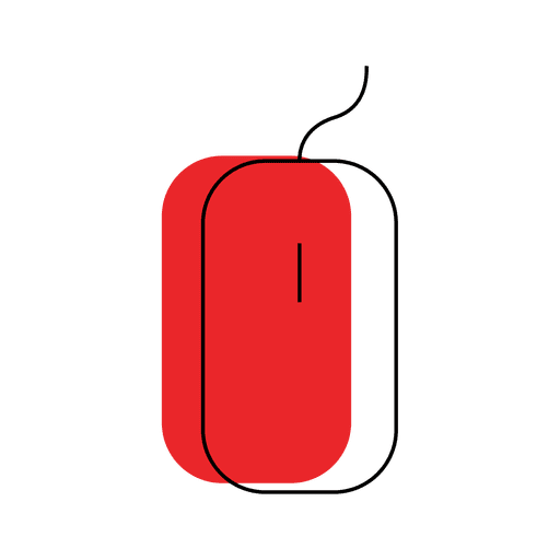 Mouse icon red offset - Transparent PNG & SVG vector file