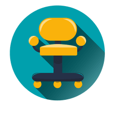 Office Chair Round Icon PNG & SVG Design For T-Shirts