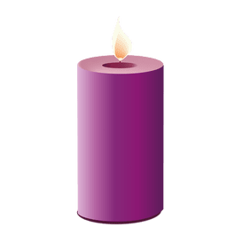 Purple Candle Light PNG & SVG Design For T-Shirts