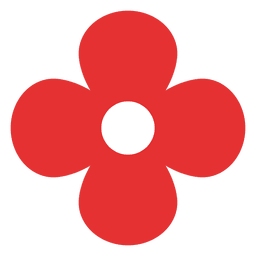 Red Flower Icon Transparent PNG & SVG Vector