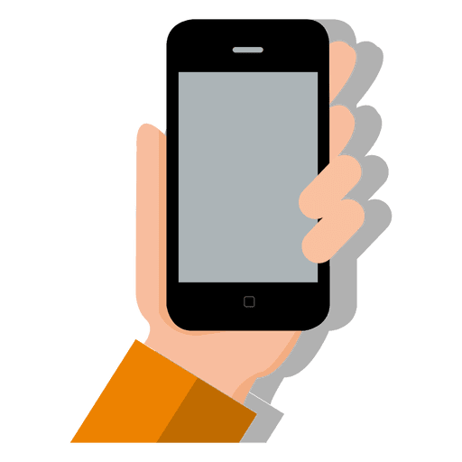 Smartphone zur Hand - Transparenter PNG und SVG-Vektor