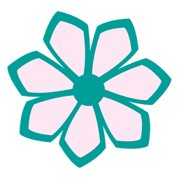 Turquoise Flower Icon 1 PNG & SVG Design For T-Shirts