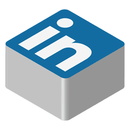 Linkedin Isometric Icon PNG & SVG Design For T-Shirts