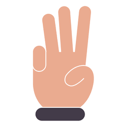 Three Fingers Hand PNG & SVG Design For T-Shirts